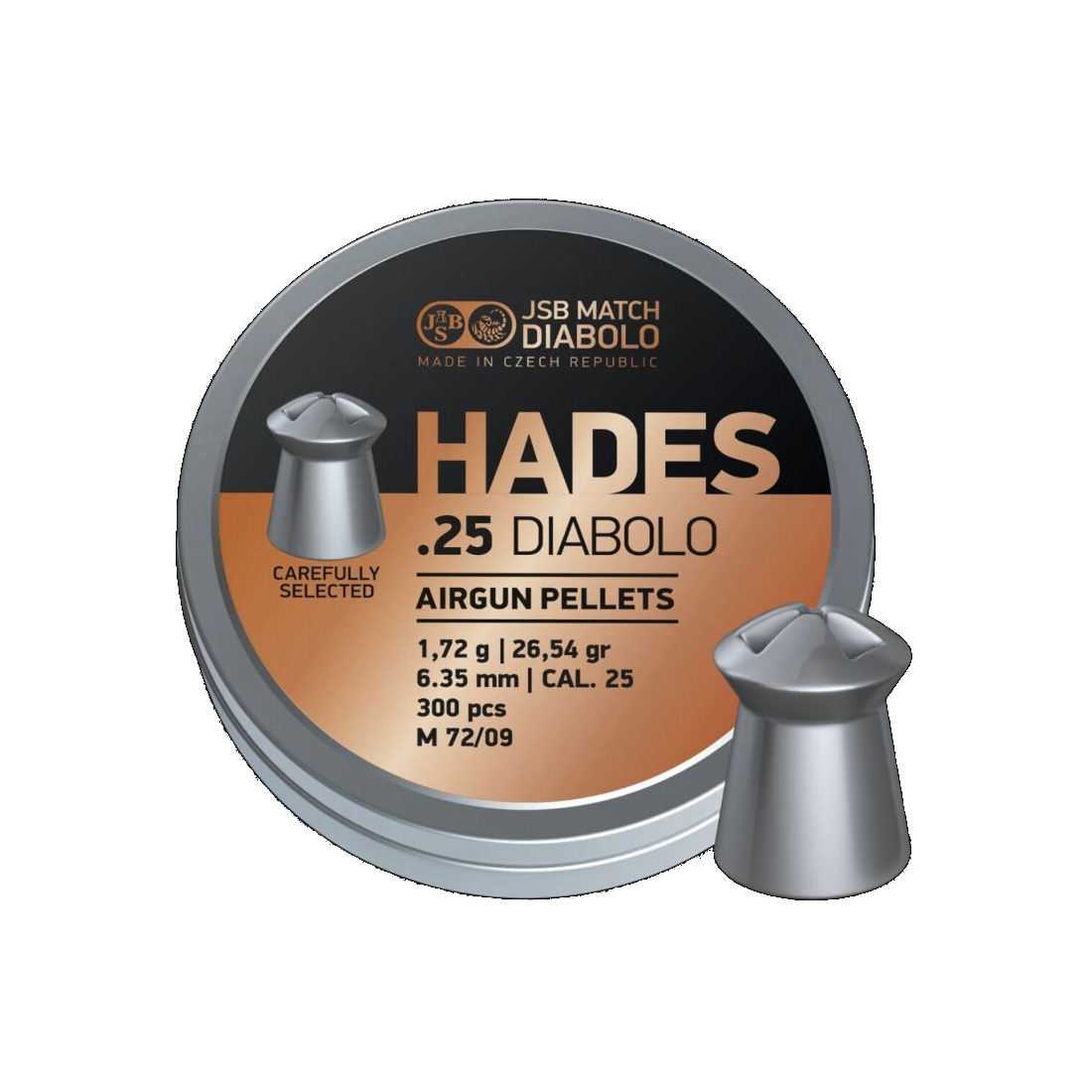 JSB Hades 6.35 mm Diabolo Luchtbukskogels - 300 st | Pijlenboogkopen.com